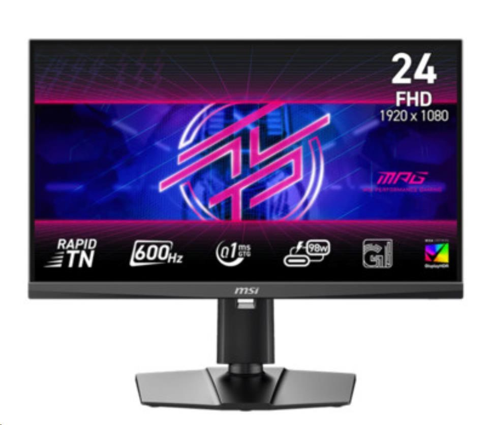 MSI LCD MPG 242R X60N, 24,1" FHD, 600Hz, 0,1ms, USB, DP, HDMI, VESA ...